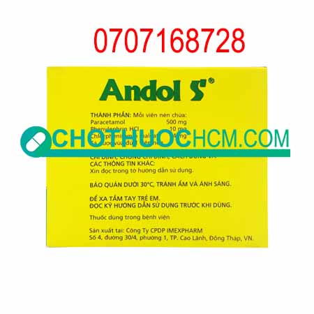 Andol S Thuốc Giảm Đau Hạ Sốt