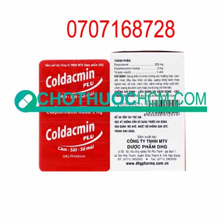Coldamin Flu Thuốc Giảm Đau Hạ Sốt Hộp 100 Viên