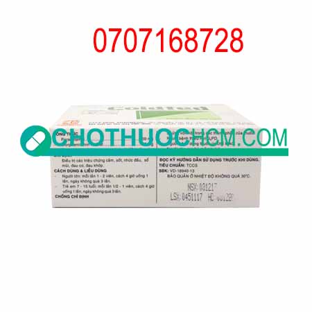 Điều Trị Cảm Sốt Sổ Mũi Coldfed 400mg Hộp 100 Viên