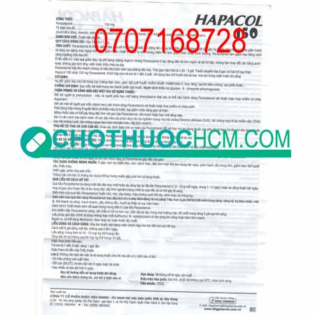 Hapacol Paracetamol 150mg Thuốc Hạ Sốt Cho Trẻ